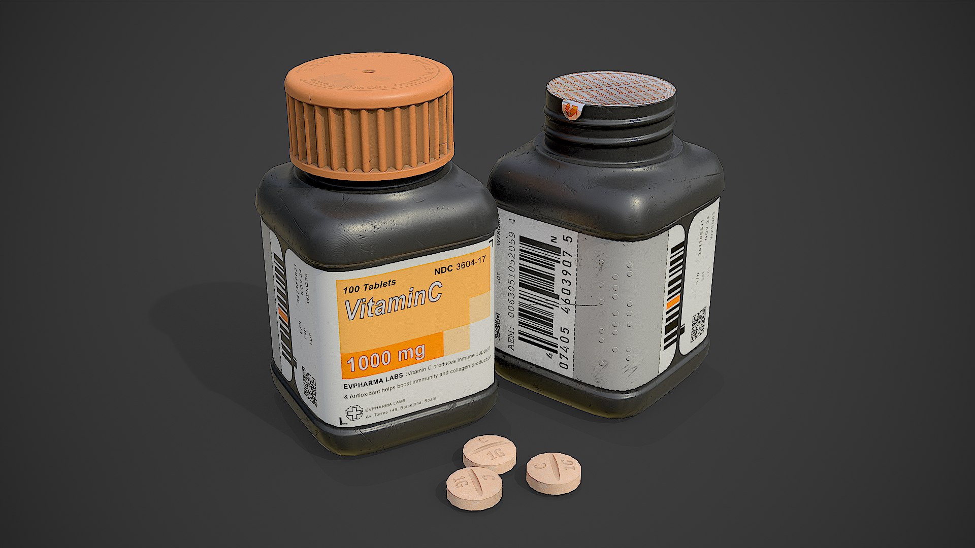 Medicinal Pills Bottle 3D Model - TurboSquid 2325949