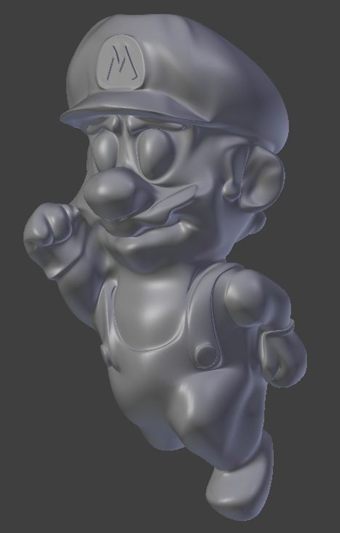 3d Model Of Mario Jumping Stereolithography