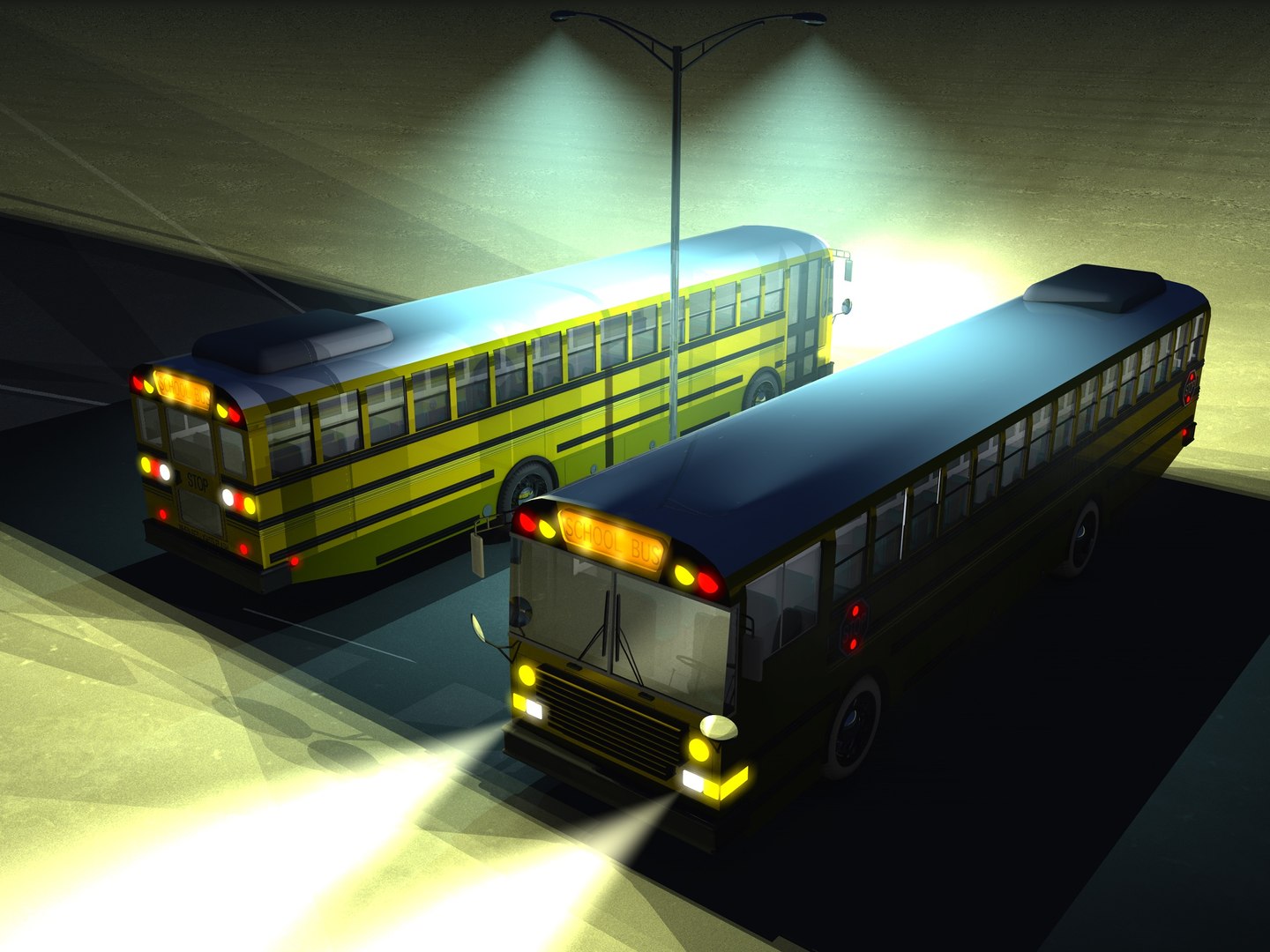 3D School Bus Model - TurboSquid 970311