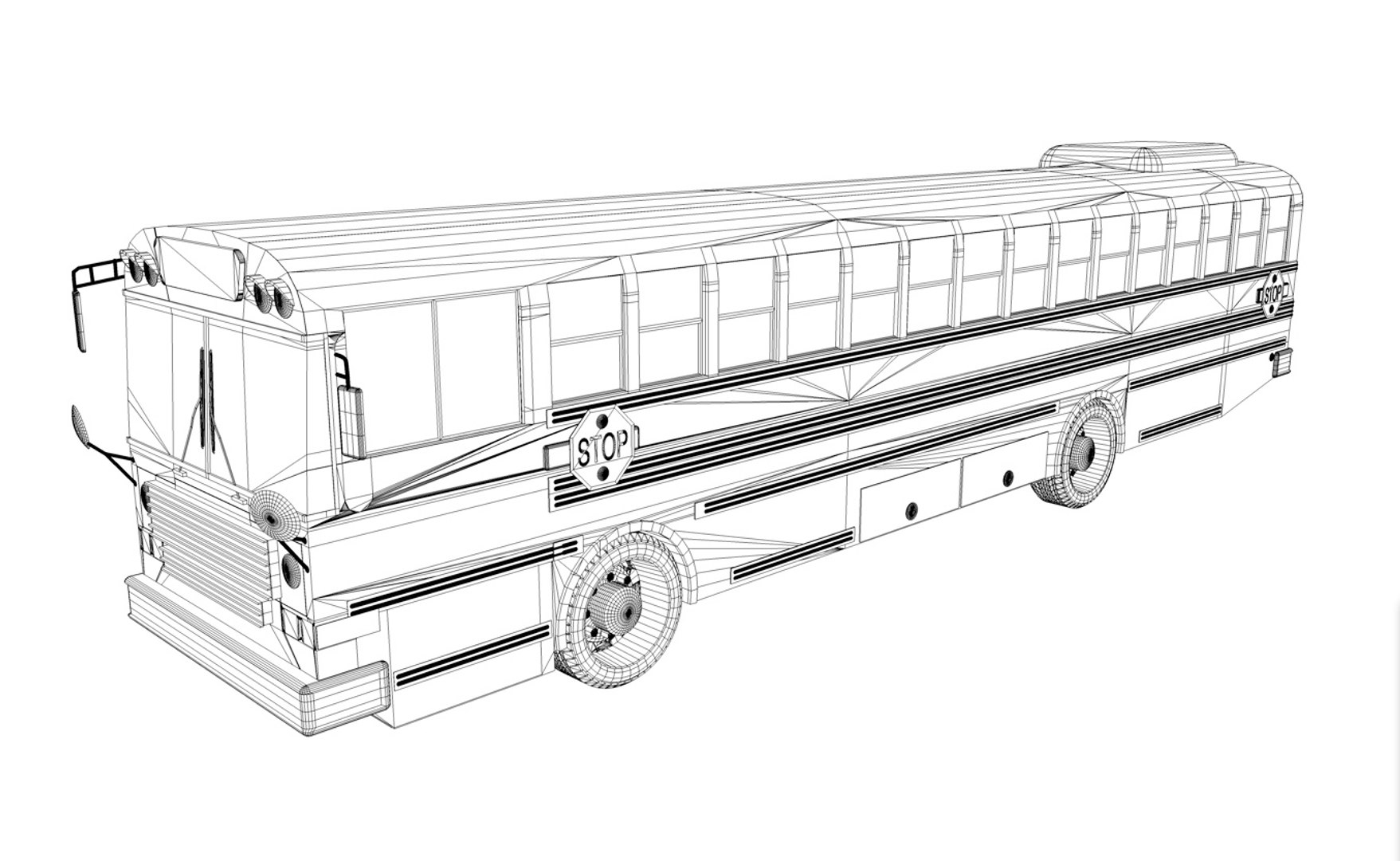 3D School Bus Model - TurboSquid 970311