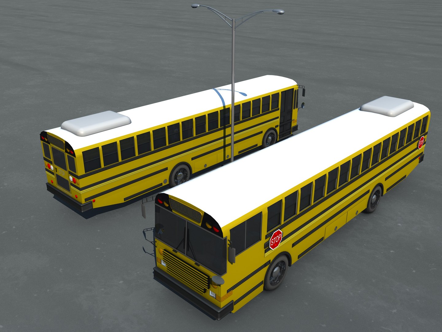 3D School Bus Model - TurboSquid 970311