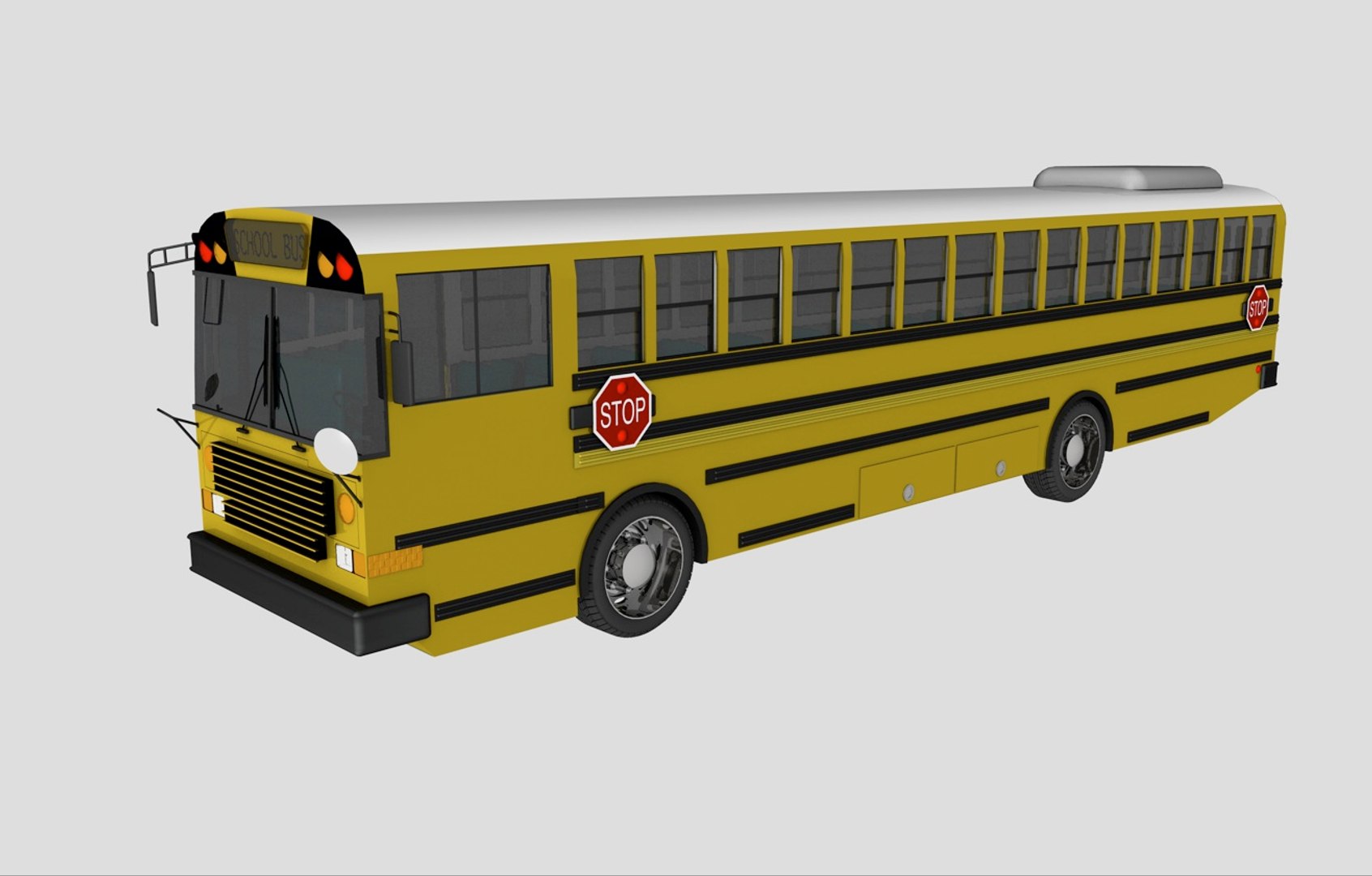 3D School Bus Model - TurboSquid 970311