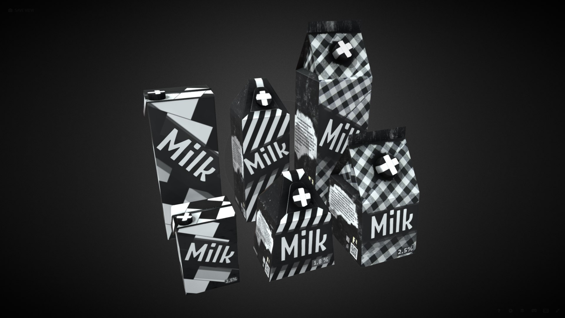 Milk Cartons 2k Pbr Model - TurboSquid 1467300