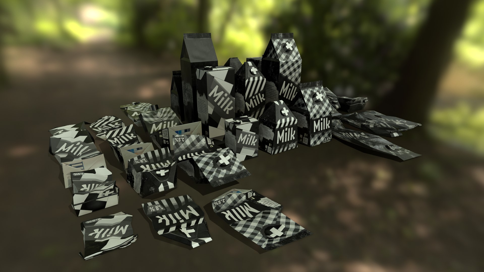 Milk Cartons 2k Pbr Model - TurboSquid 1467300