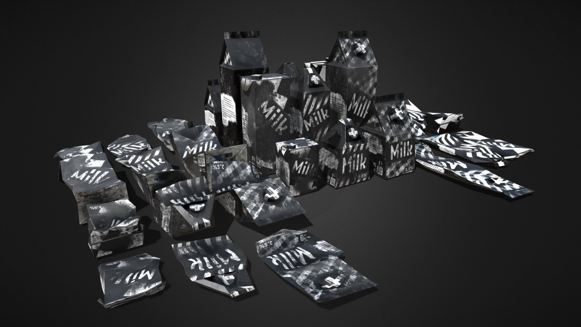 Milk Cartons 2k Pbr Model - TurboSquid 1467300