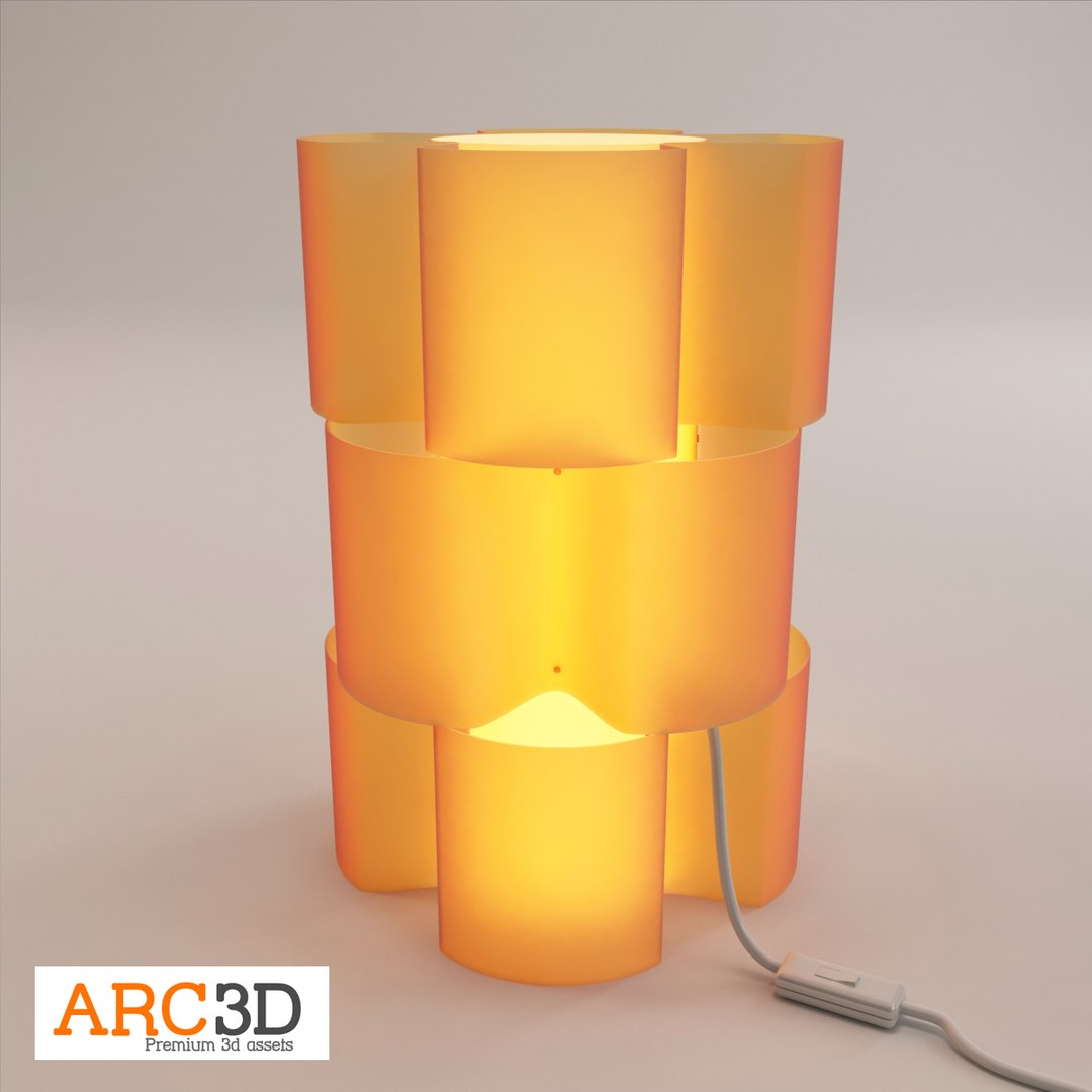 acrylic modular lamp lighting 3d model