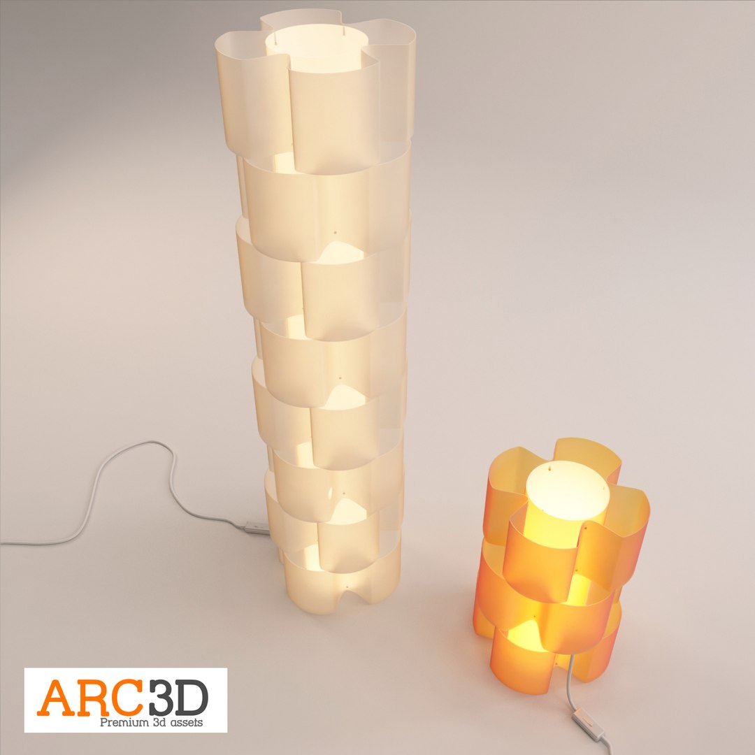 acrylic modular lamp lighting 3d model