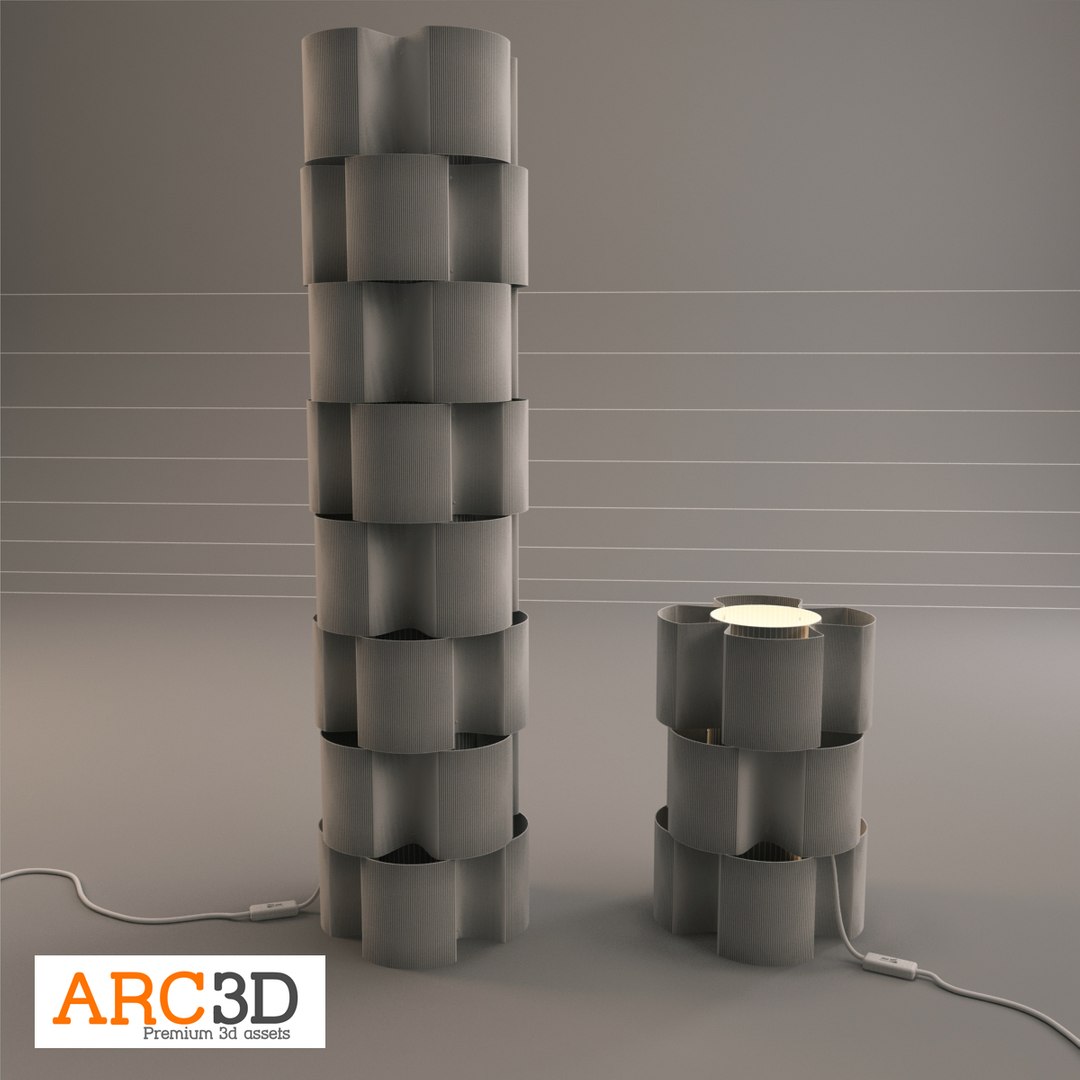 acrylic modular lamp lighting 3d model