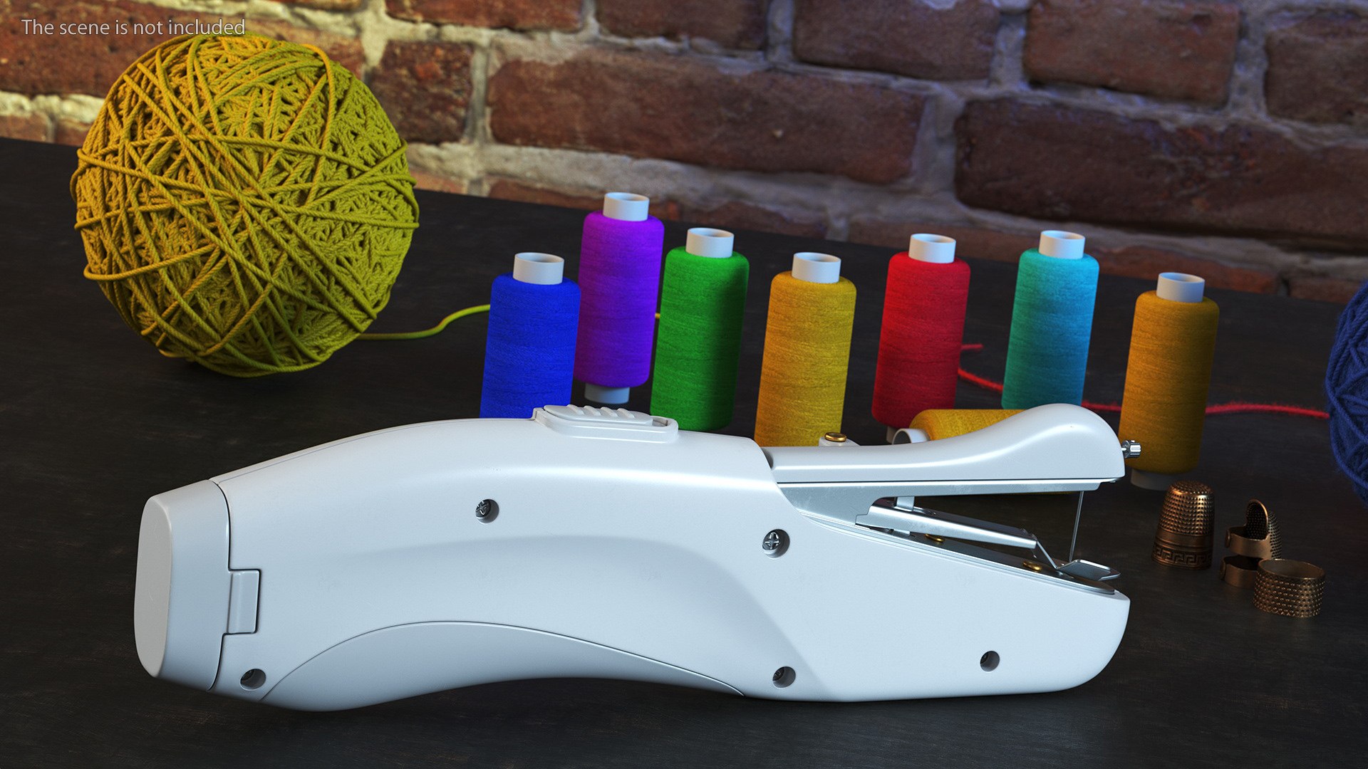 3D Designer Portable Sewing Machine White Model - TurboSquid 2143070