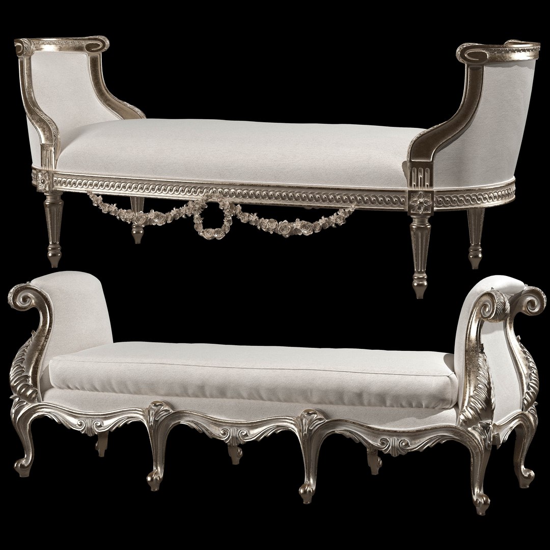 Kosovart Rococo Bench 3D - TurboSquid 1840205