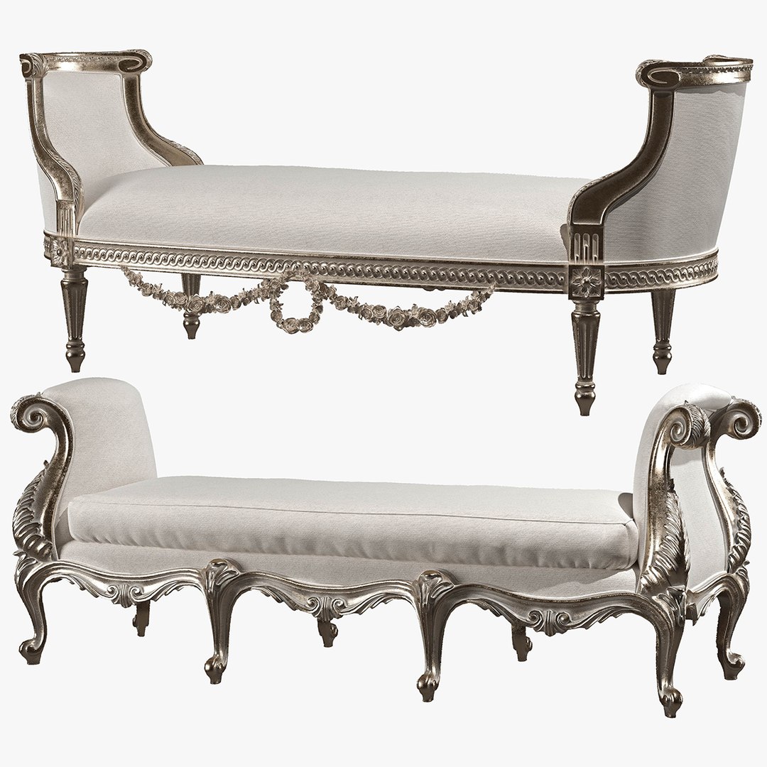 Kosovart Rococo Bench 3D - TurboSquid 1840205