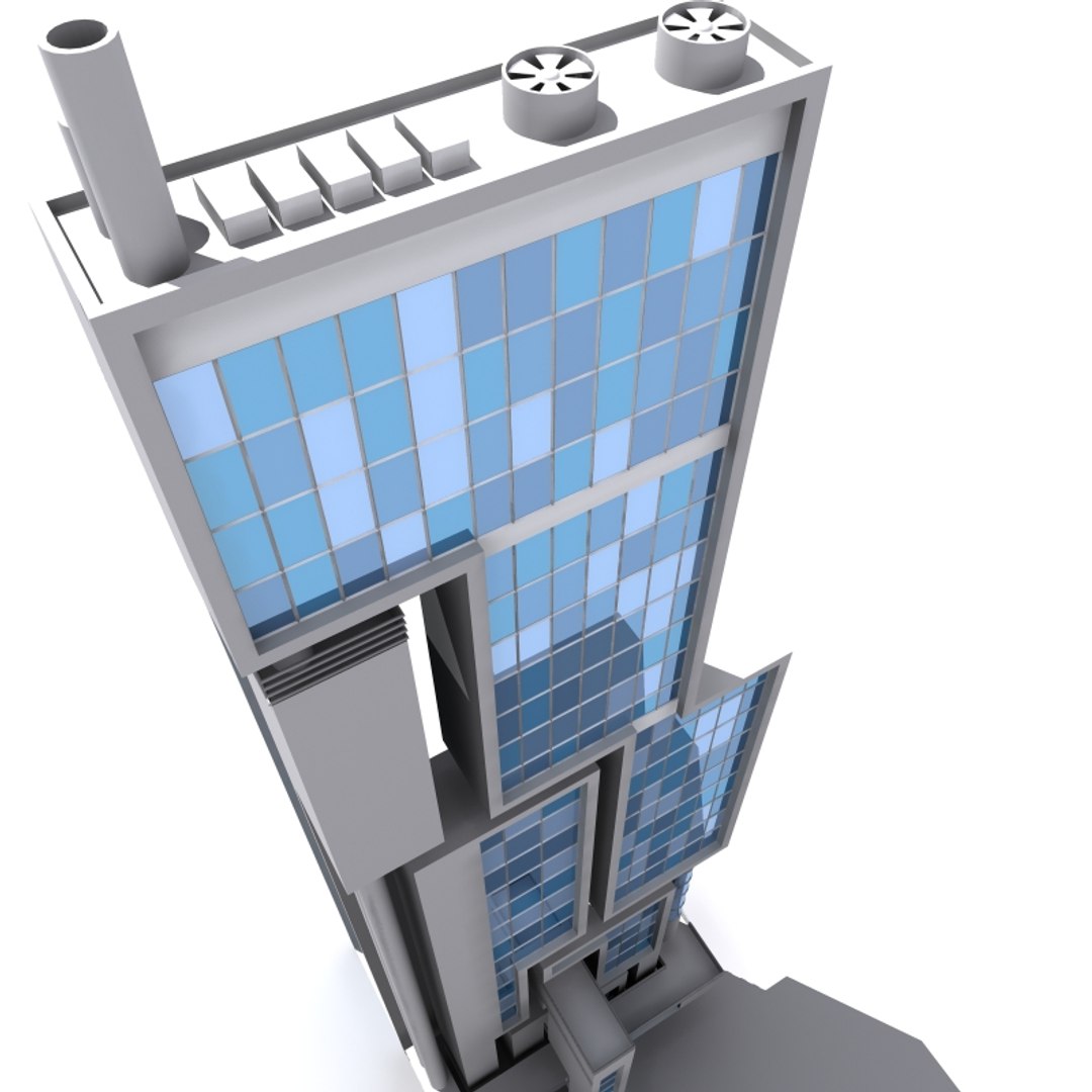 3d model of stylish architectural skyscraper