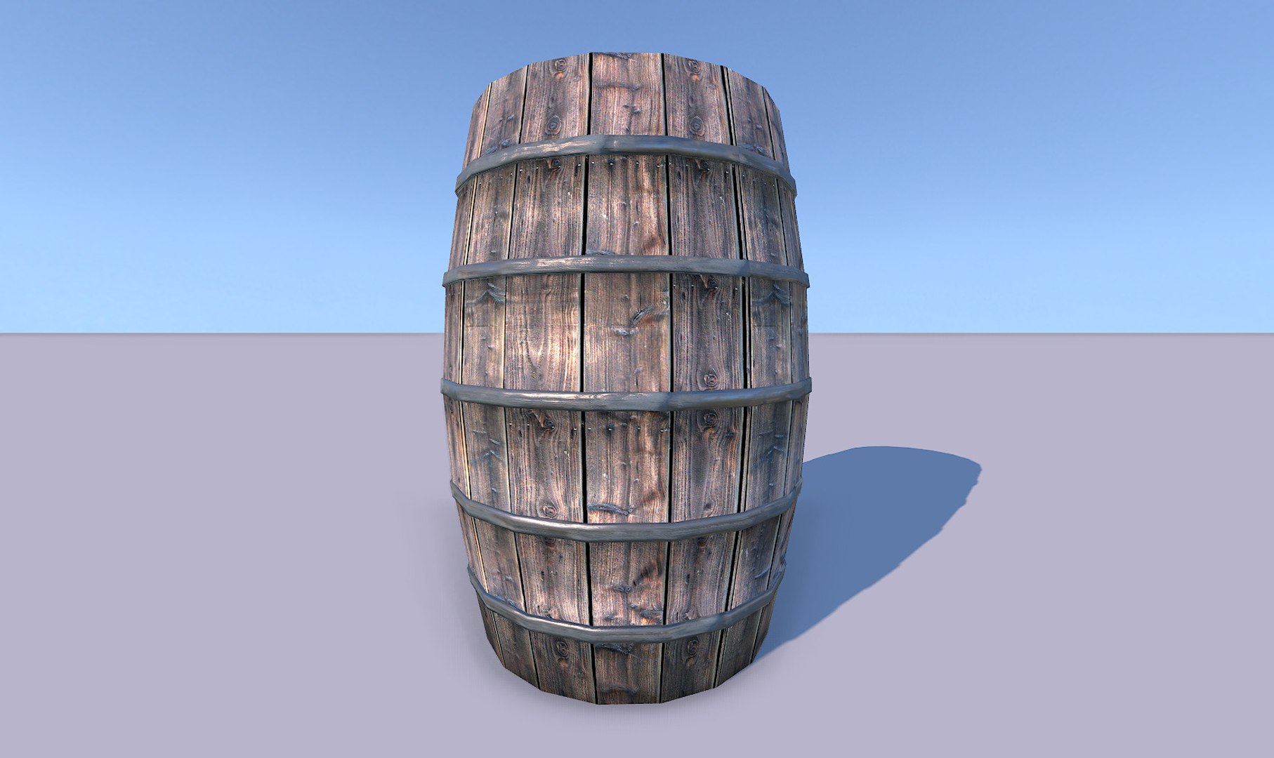 3d wooden barrel model