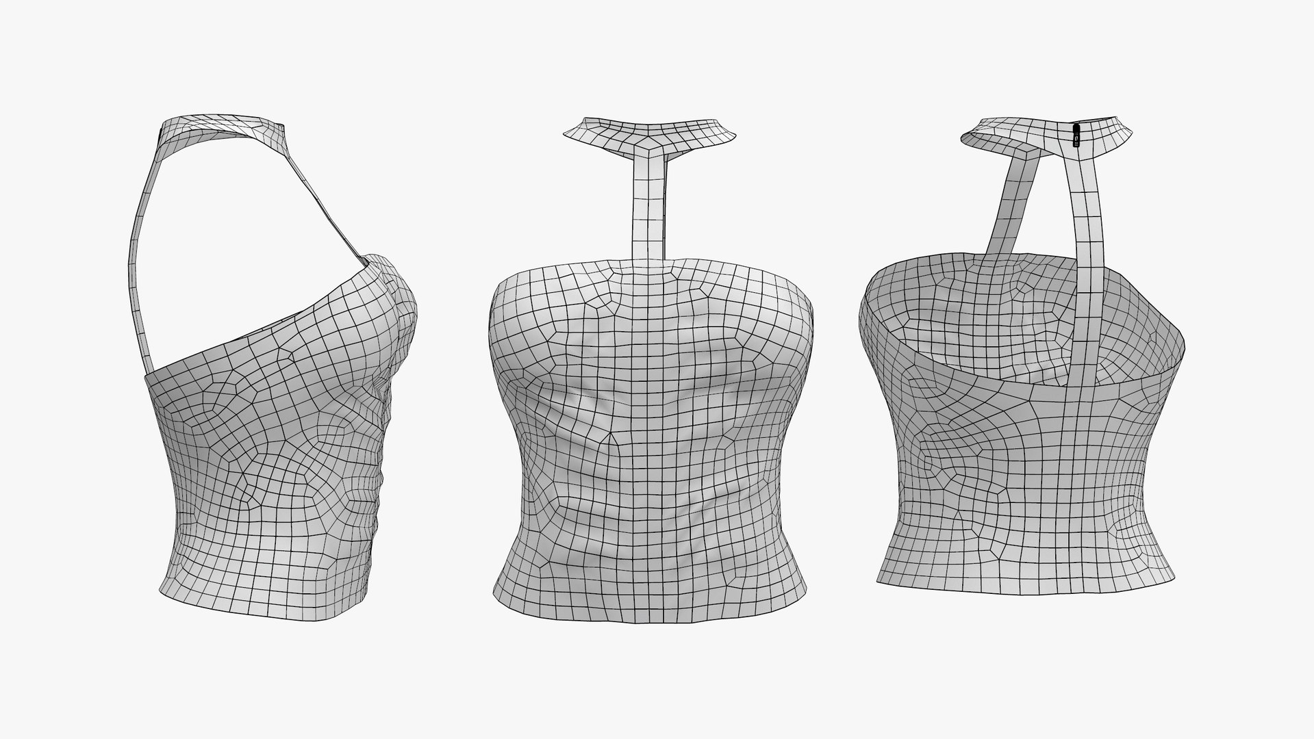 Zippered Crop Top 3D - TurboSquid 1790319