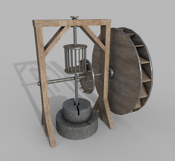 3D Medieval Wooden Grinding Water Mill - TurboSquid 1764668
