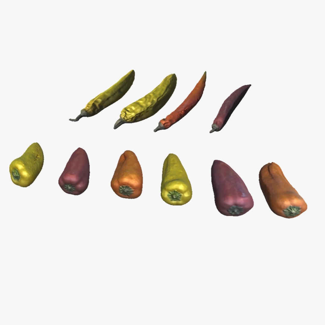 3D Model Scanned Peppers - TurboSquid 1979405