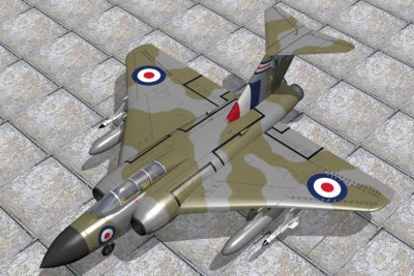 3d Gloster Javelin Jet Fighter