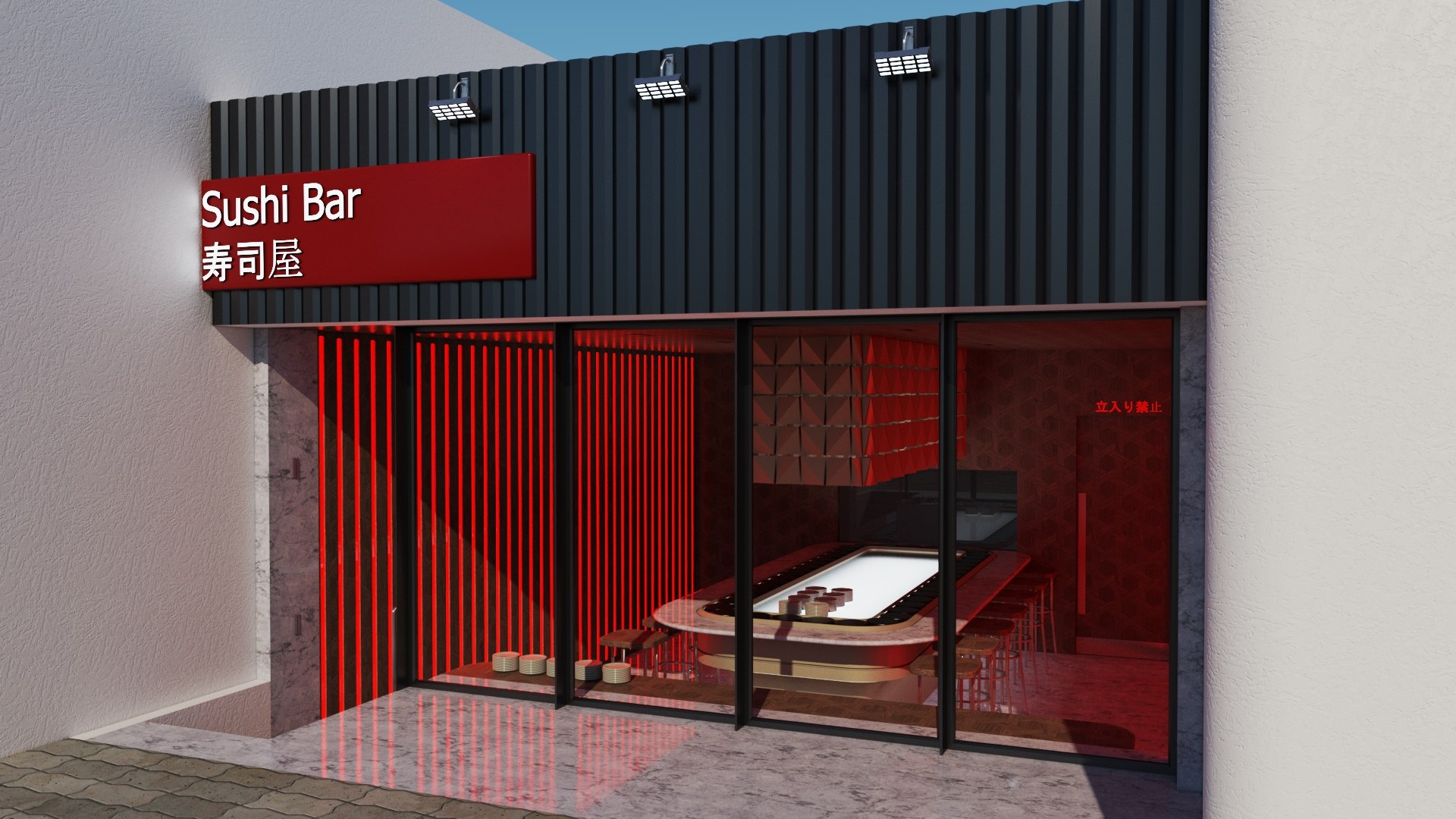 Little Sushi Bar Model - TurboSquid 1811021