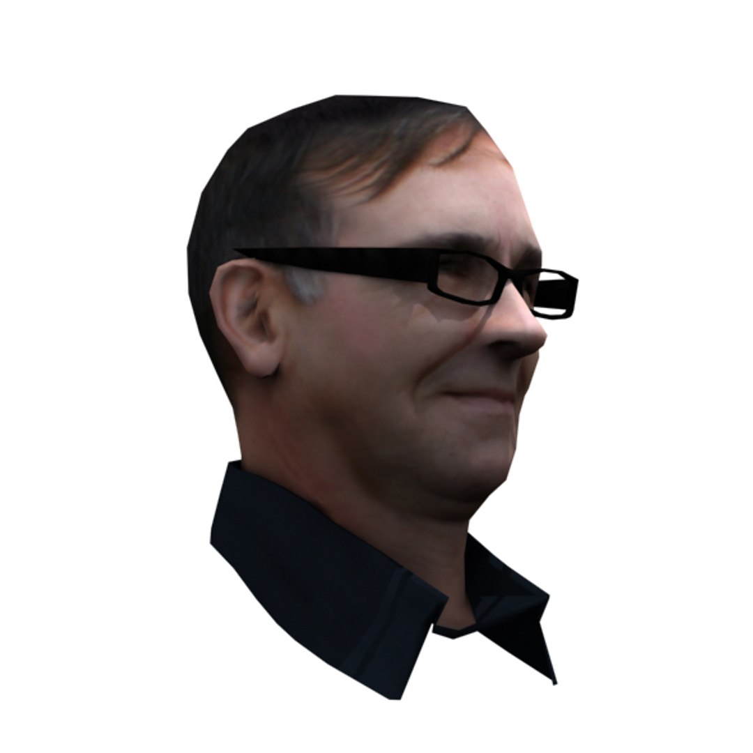 3d male head polys