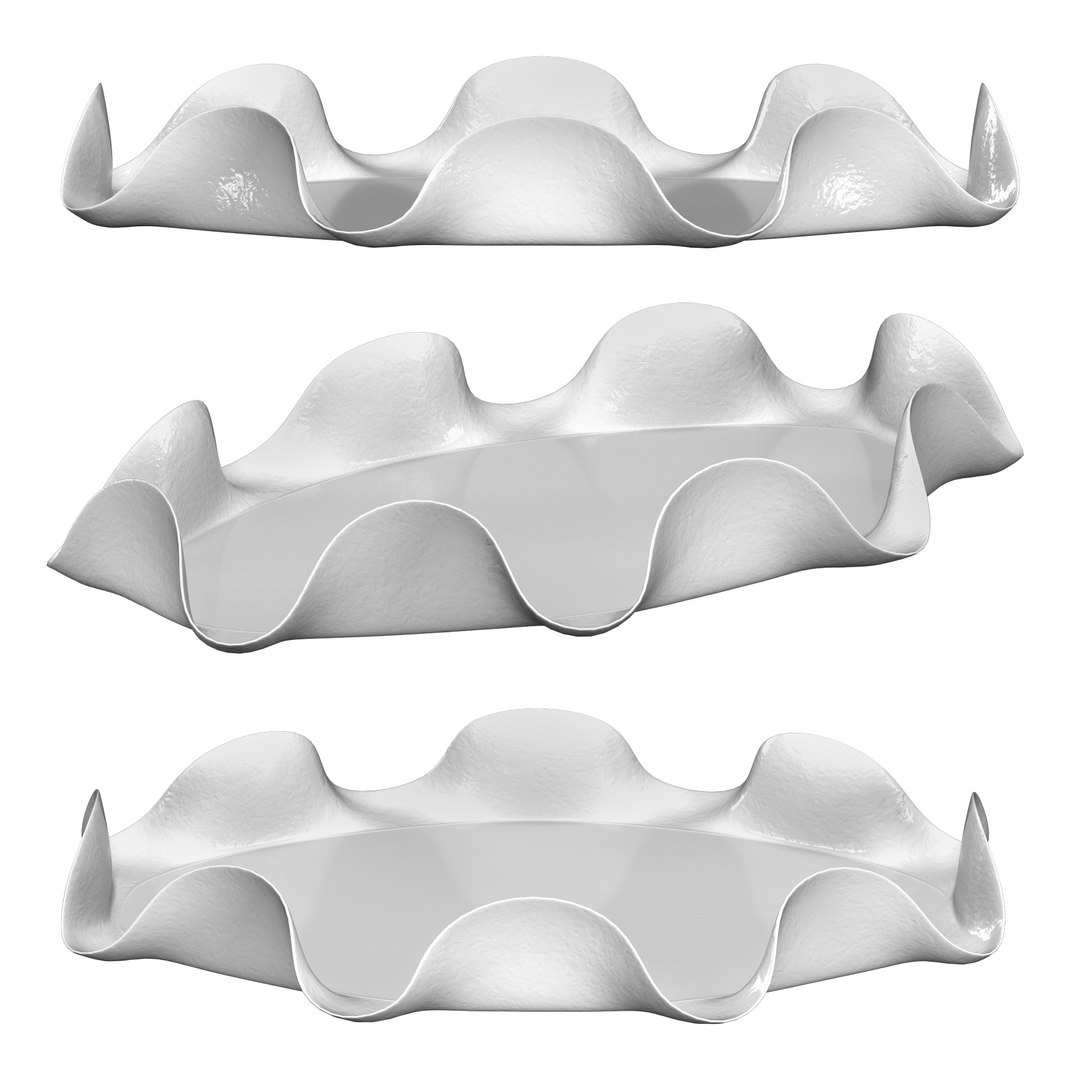 LARGE OVAL RUFFLE PLATTER 3D Model - TurboSquid 2143898