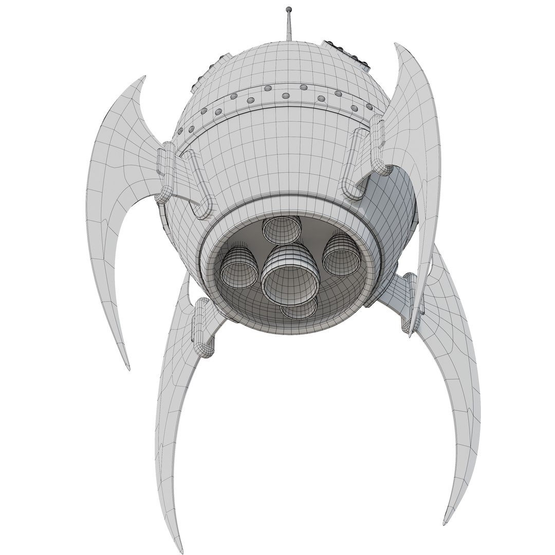 Stylized Retro Rocket 3D Model - TurboSquid 2050737