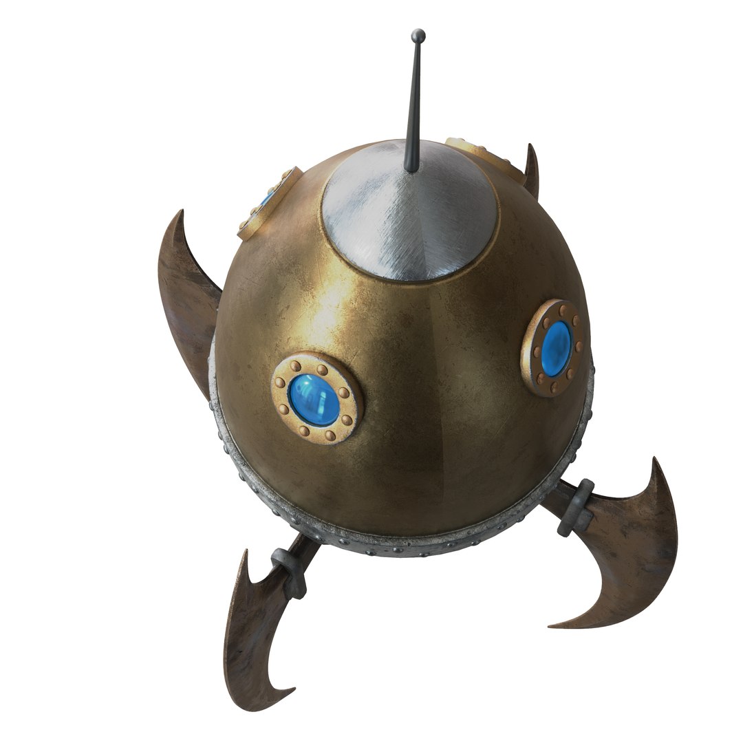 Stylized Retro Rocket 3D Model - TurboSquid 2050737