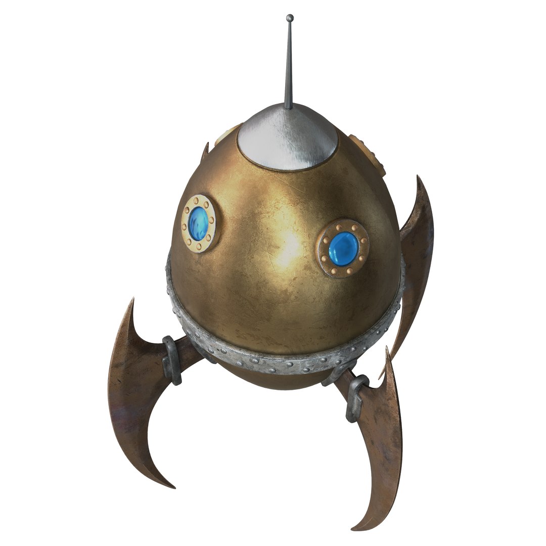 Stylized Retro Rocket 3D Model - TurboSquid 2050737