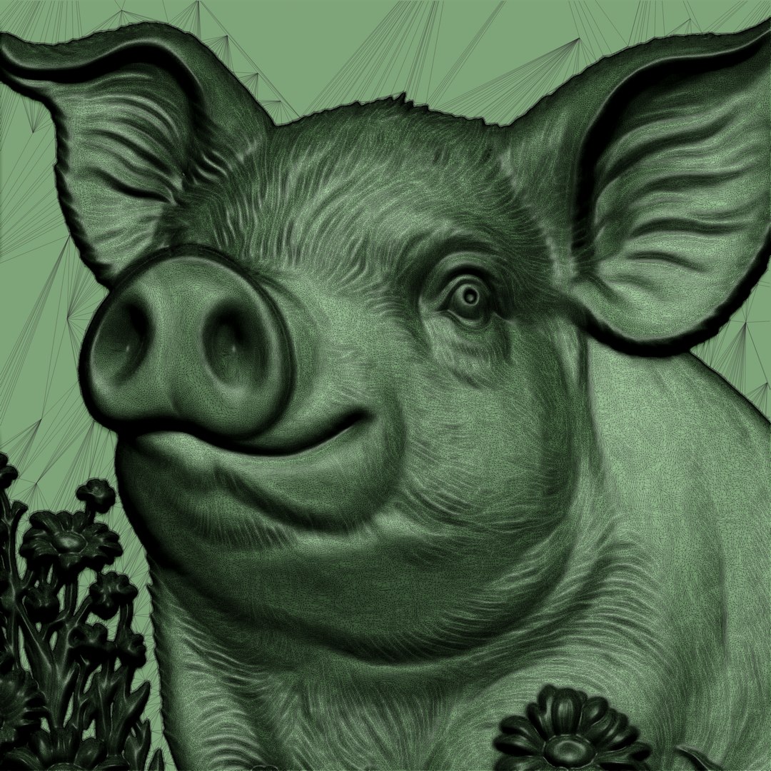 3D Model Cute Pig - TurboSquid 2434381