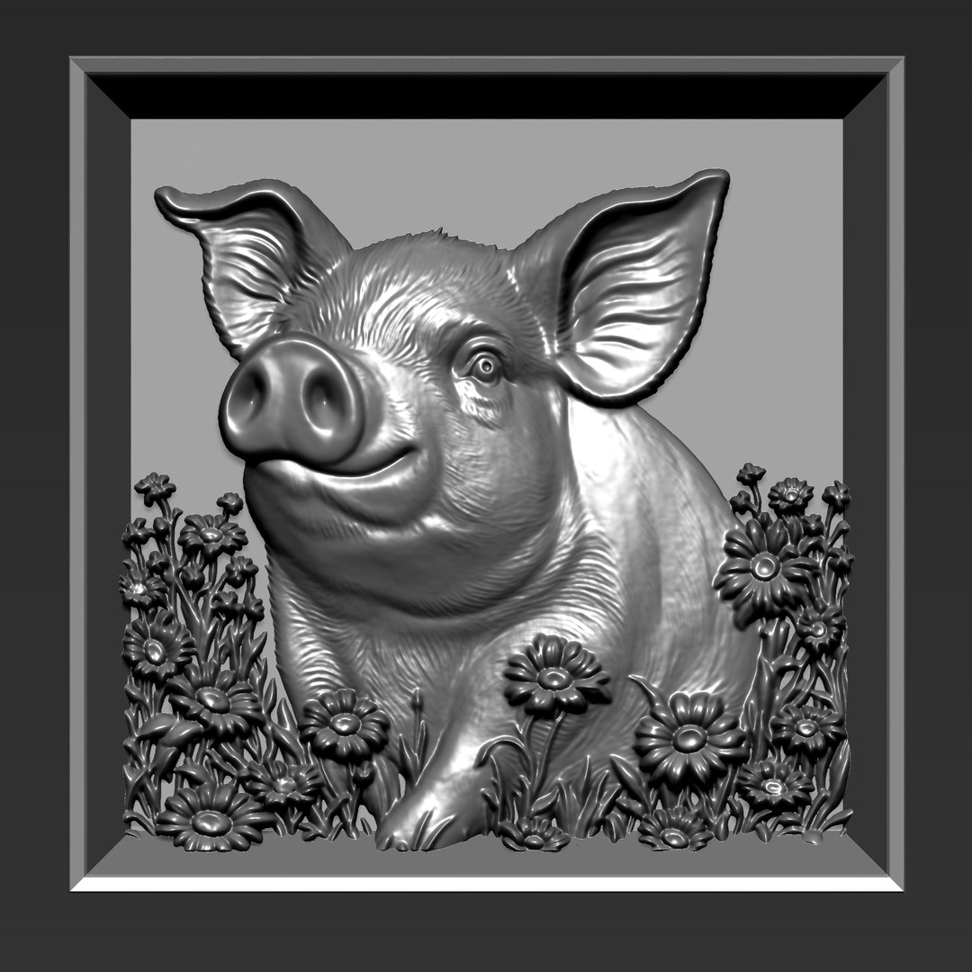 3D Model Cute Pig - TurboSquid 2434381