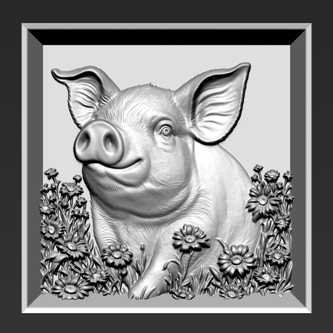 3D Model Cute Pig - TurboSquid 2434381