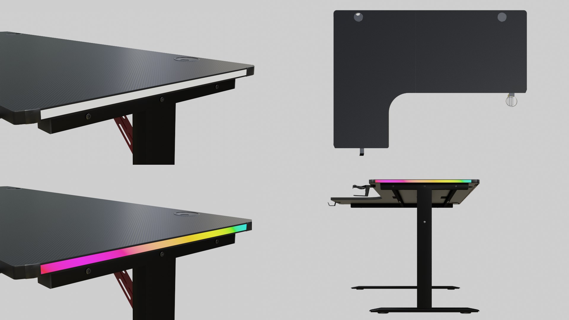Corner Gaming Desk 3D Model - TurboSquid 2254122