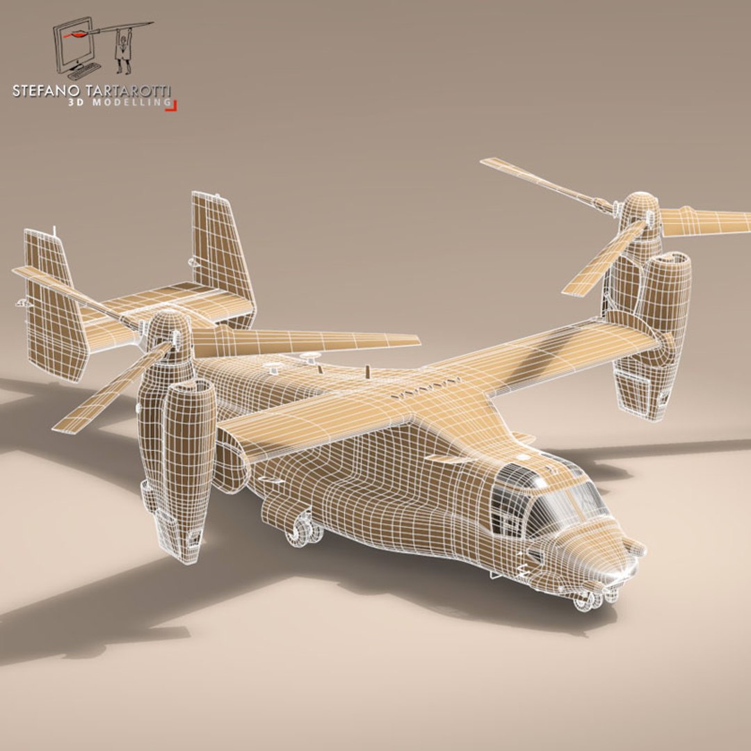V-22 Osprey Marine Helicopter 3ds