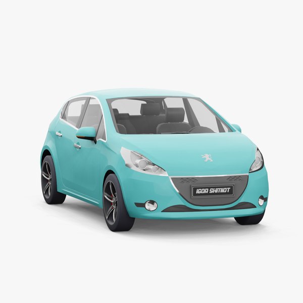 Peugeot 208 2013 lowpoly model - TurboSquid 1977536