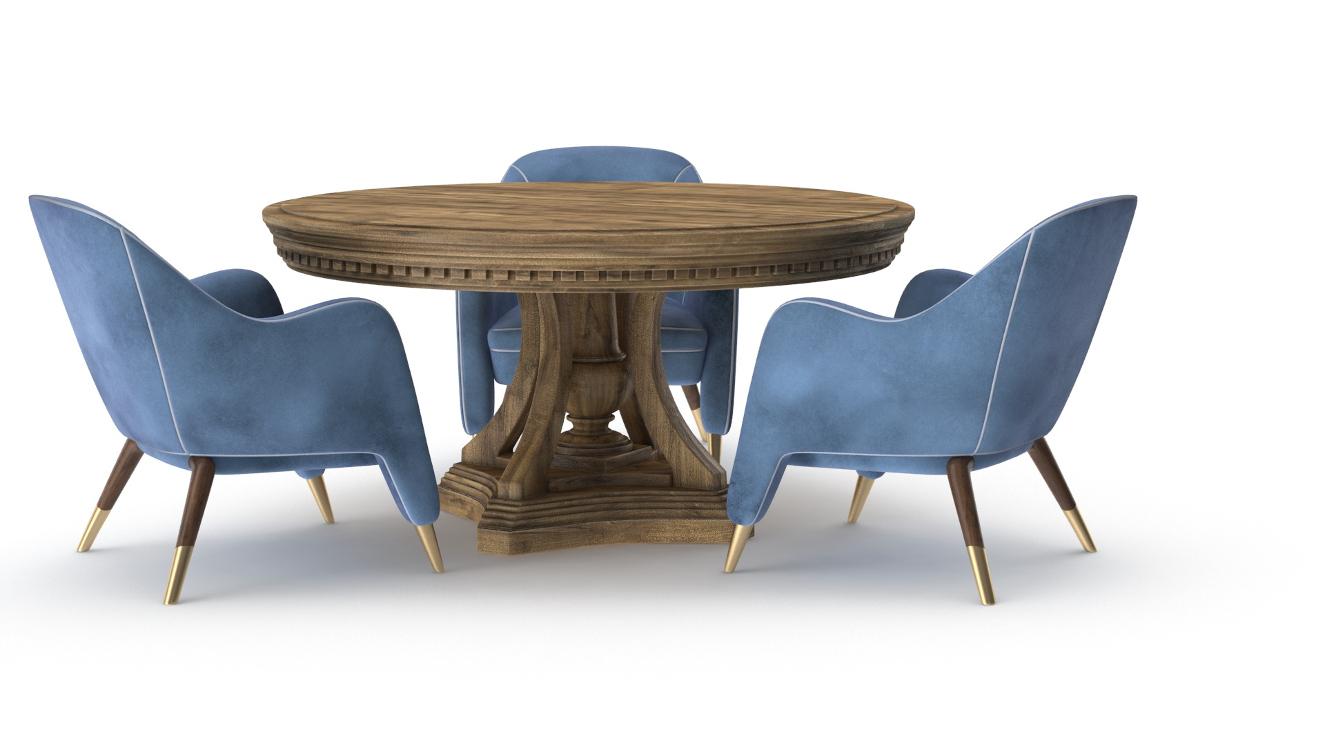 3D Dining Table Set Model - TurboSquid 1770330