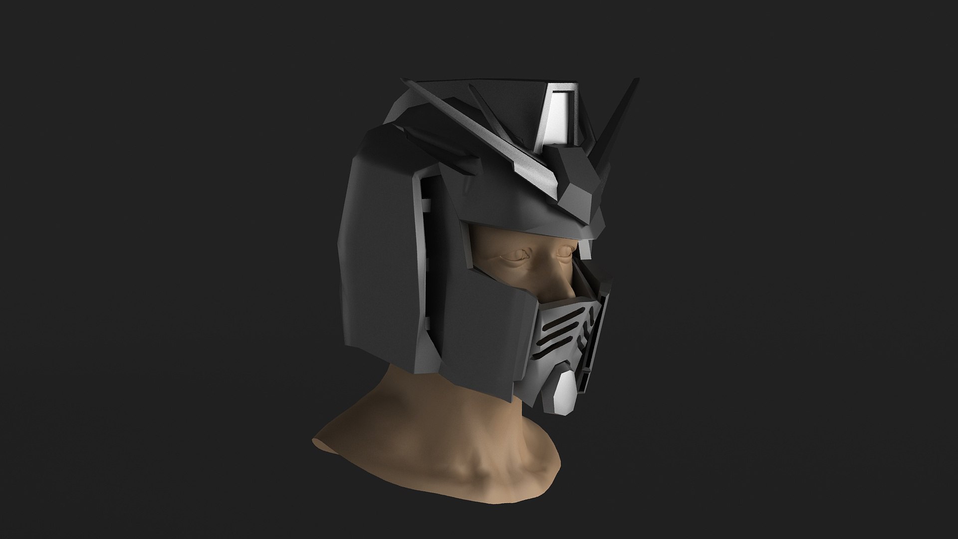 Helmet Mask Oxygen Apocalyptic Futuristic Armor Head Gas Robot 3D Model ...