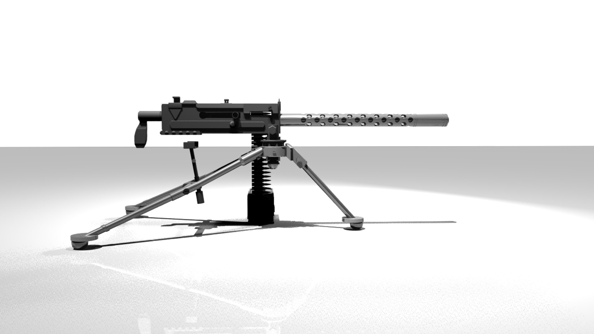 machine gun browning 3d model