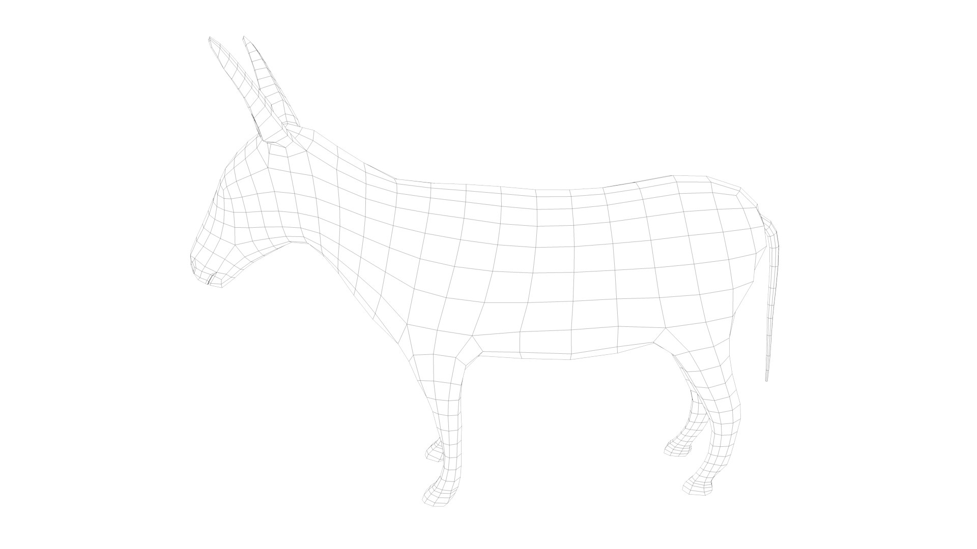 Geometric Donkey Animation Model - TurboSquid 1631785