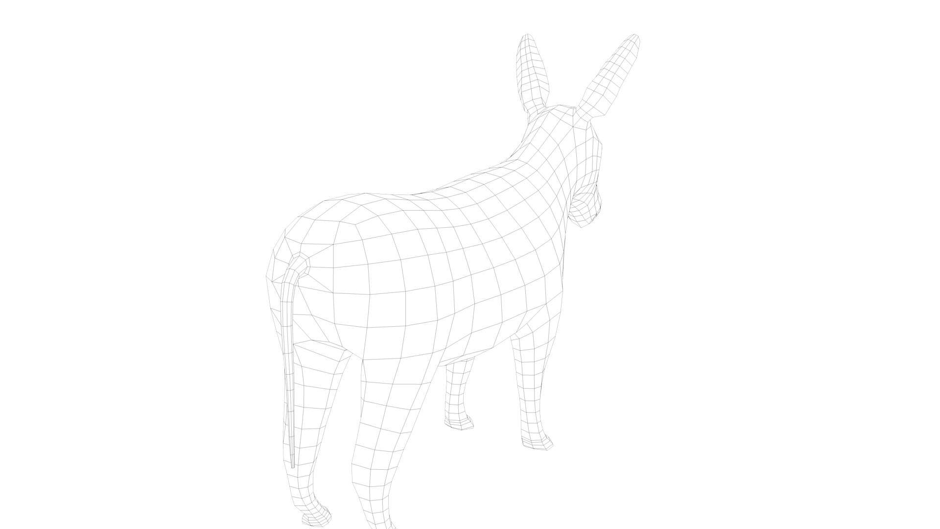 Geometric Donkey Animation Model - TurboSquid 1631785