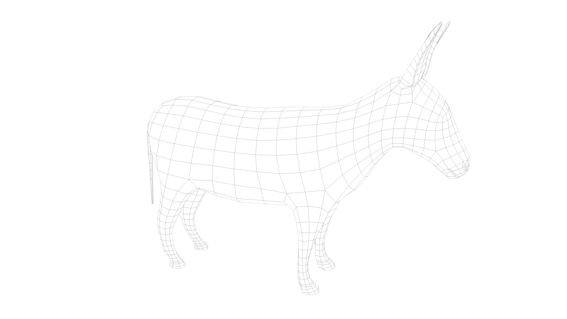 Geometric Donkey Animation Model - TurboSquid 1631785