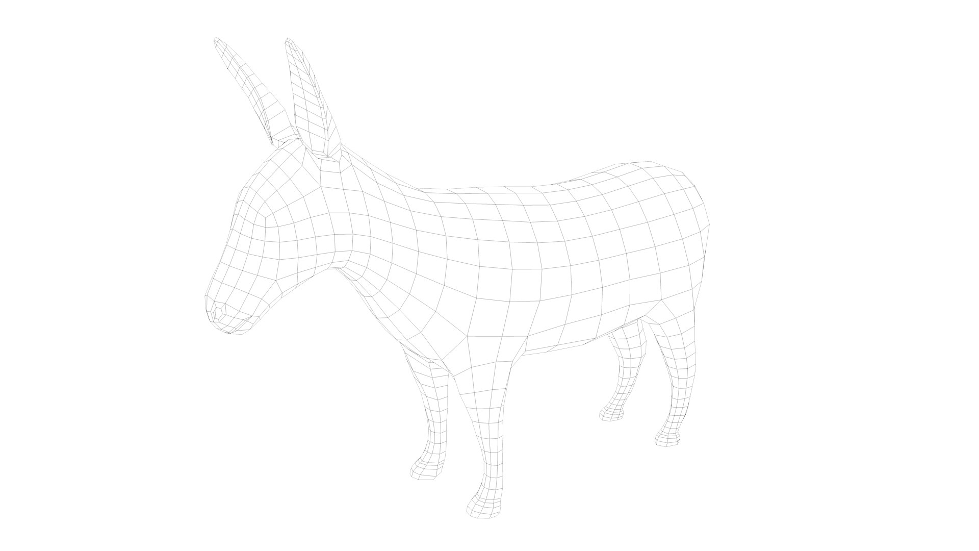 Geometric Donkey Animation Model - TurboSquid 1631785
