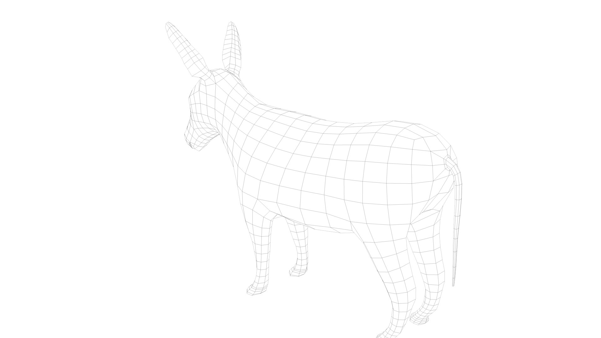 Geometric Donkey Animation Model - TurboSquid 1631785