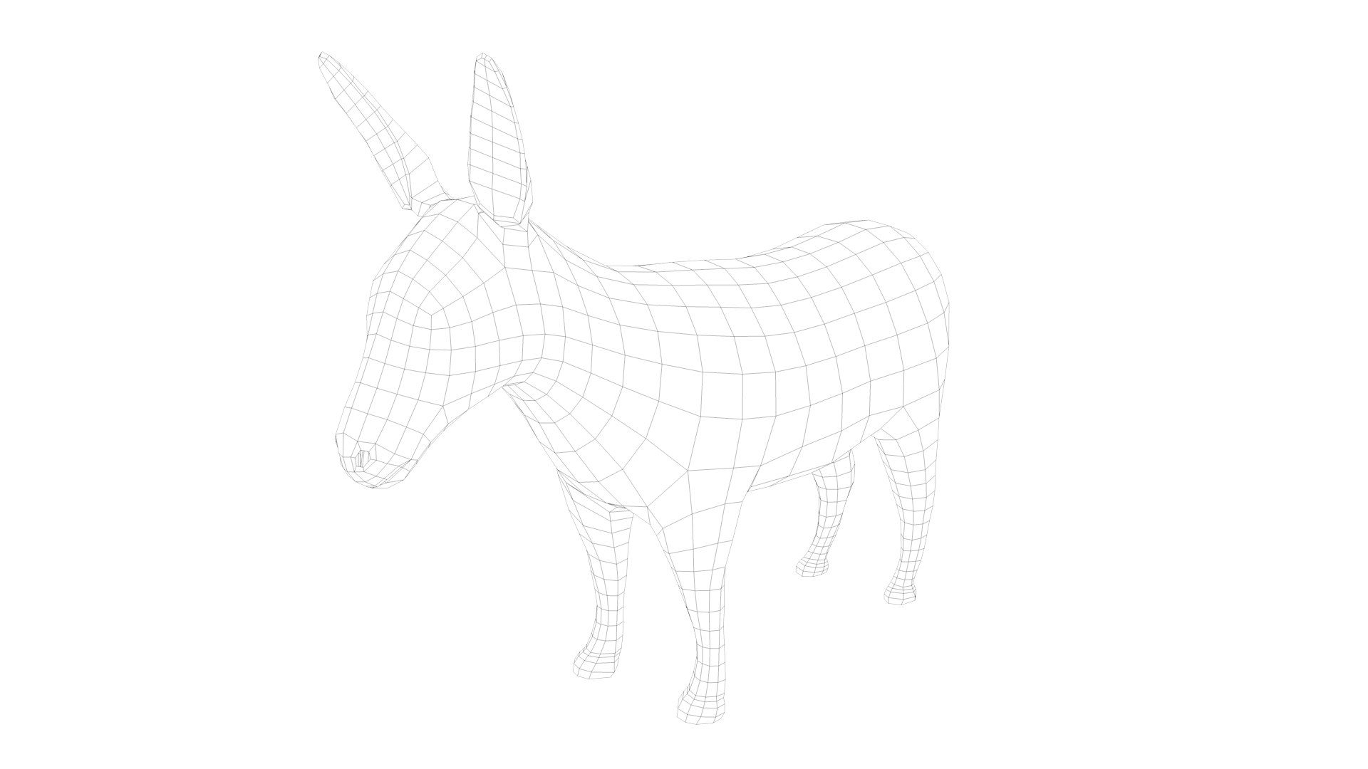 Geometric Donkey Animation Model - TurboSquid 1631785