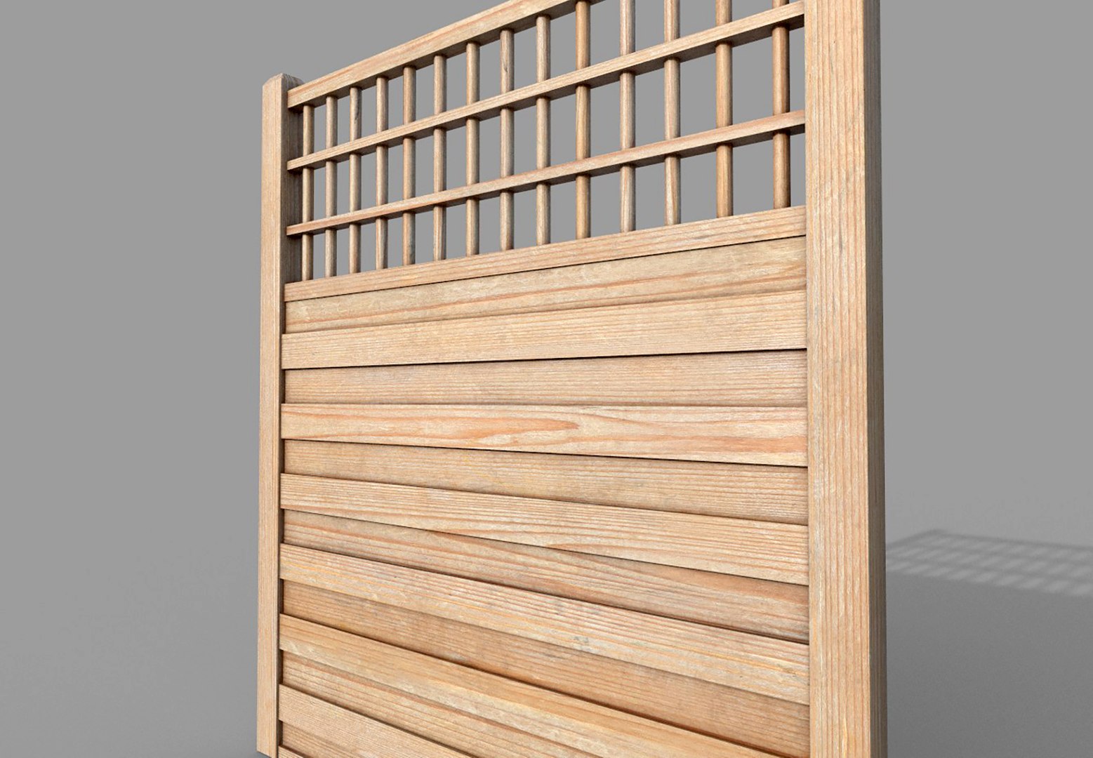 3D Modular Wooden Fence 5 Model - TurboSquid 1942460