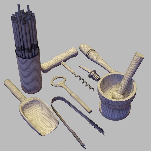 3D model bartender tools set 06 - TurboSquid 1634948