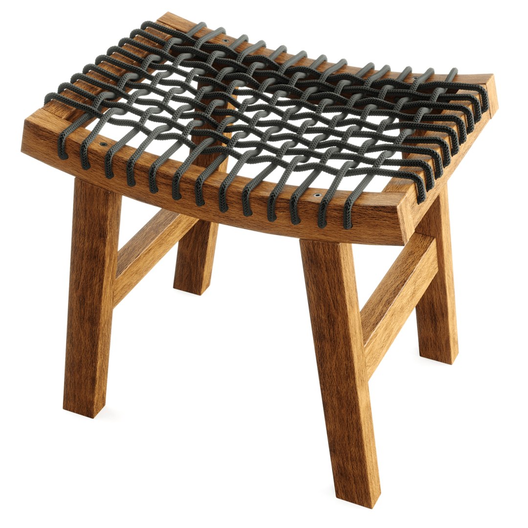 Square Wooden Stool 3D Model - TurboSquid 2166145