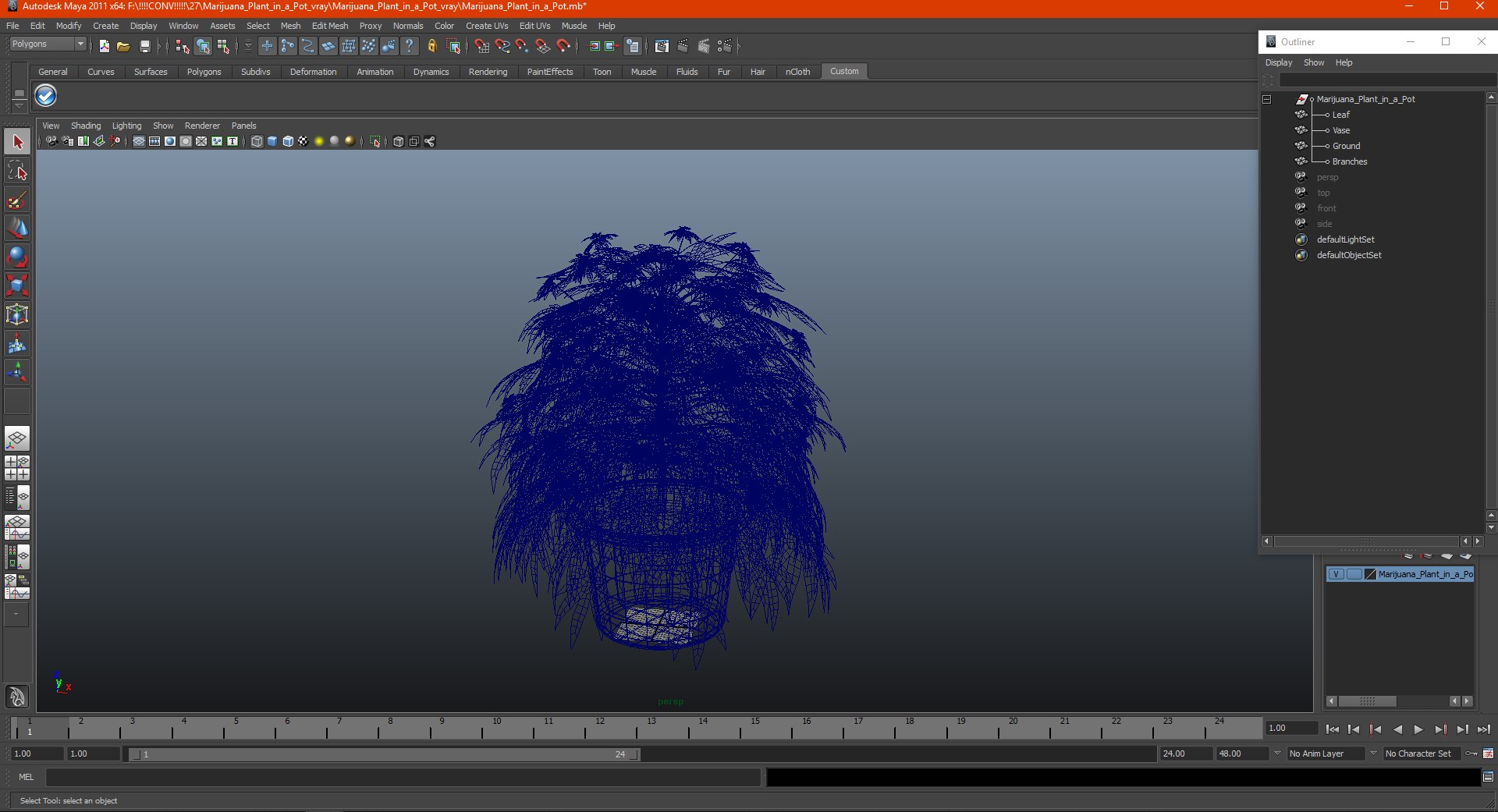 3D marijuana plant pot - TurboSquid 1511499