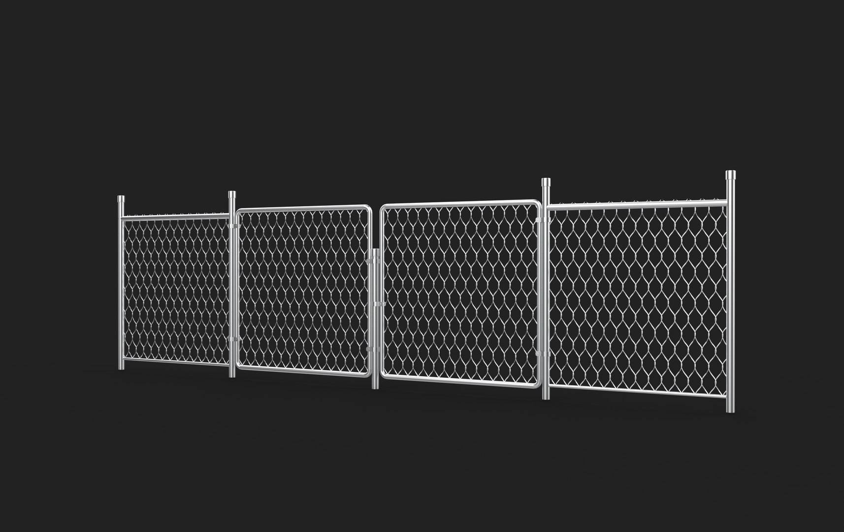 3D Chain Link Fence 3D Model Model - TurboSquid 2335200