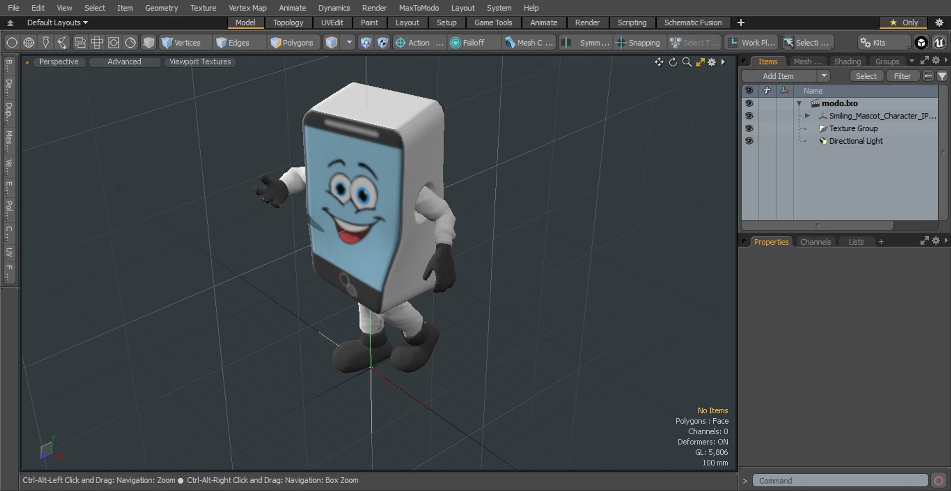 Smiling Mascot Character IPhone Walking 3D Model - TurboSquid 2073162