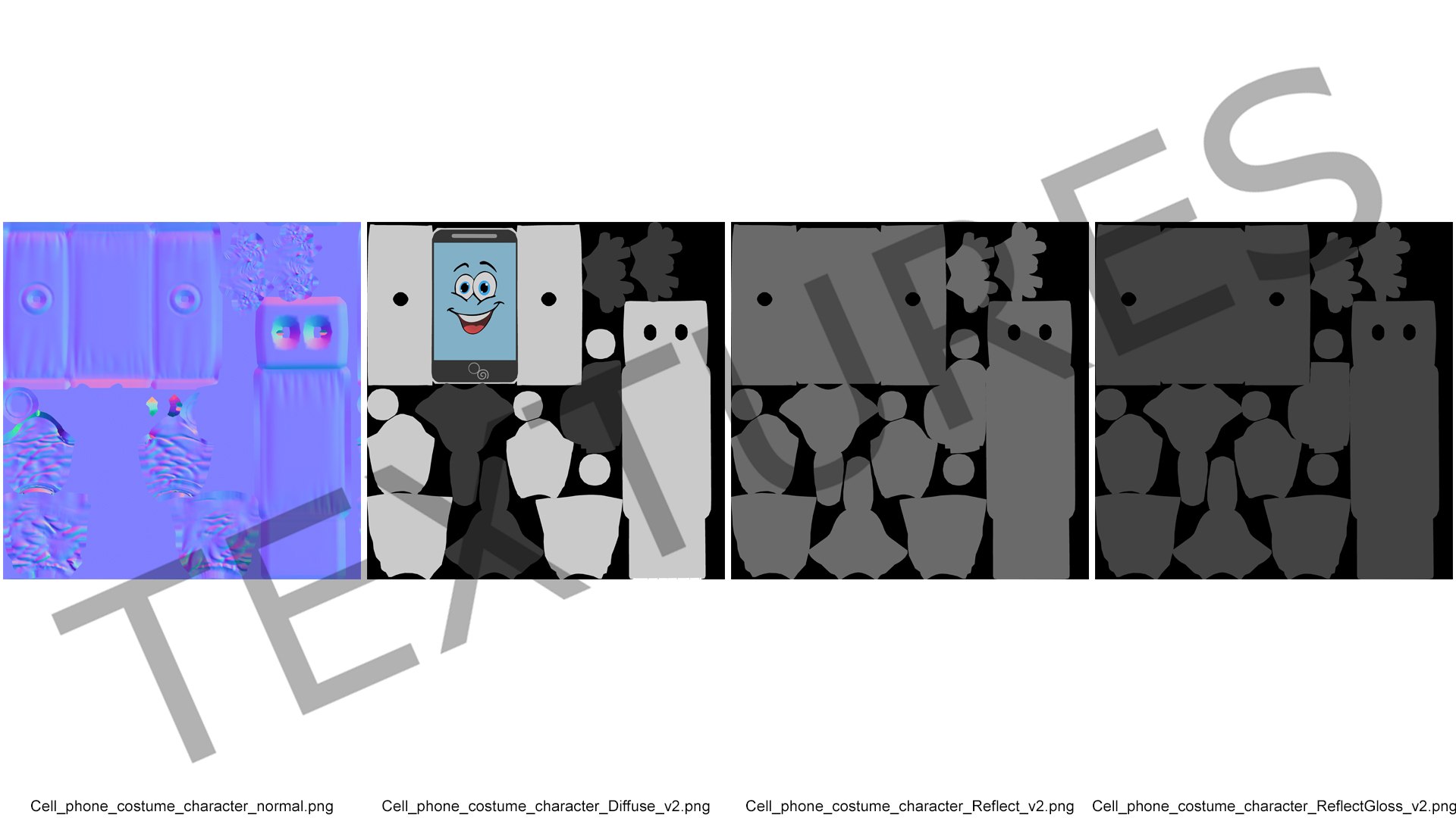 Smiling Mascot Character IPhone Walking 3D Model - TurboSquid 2073162