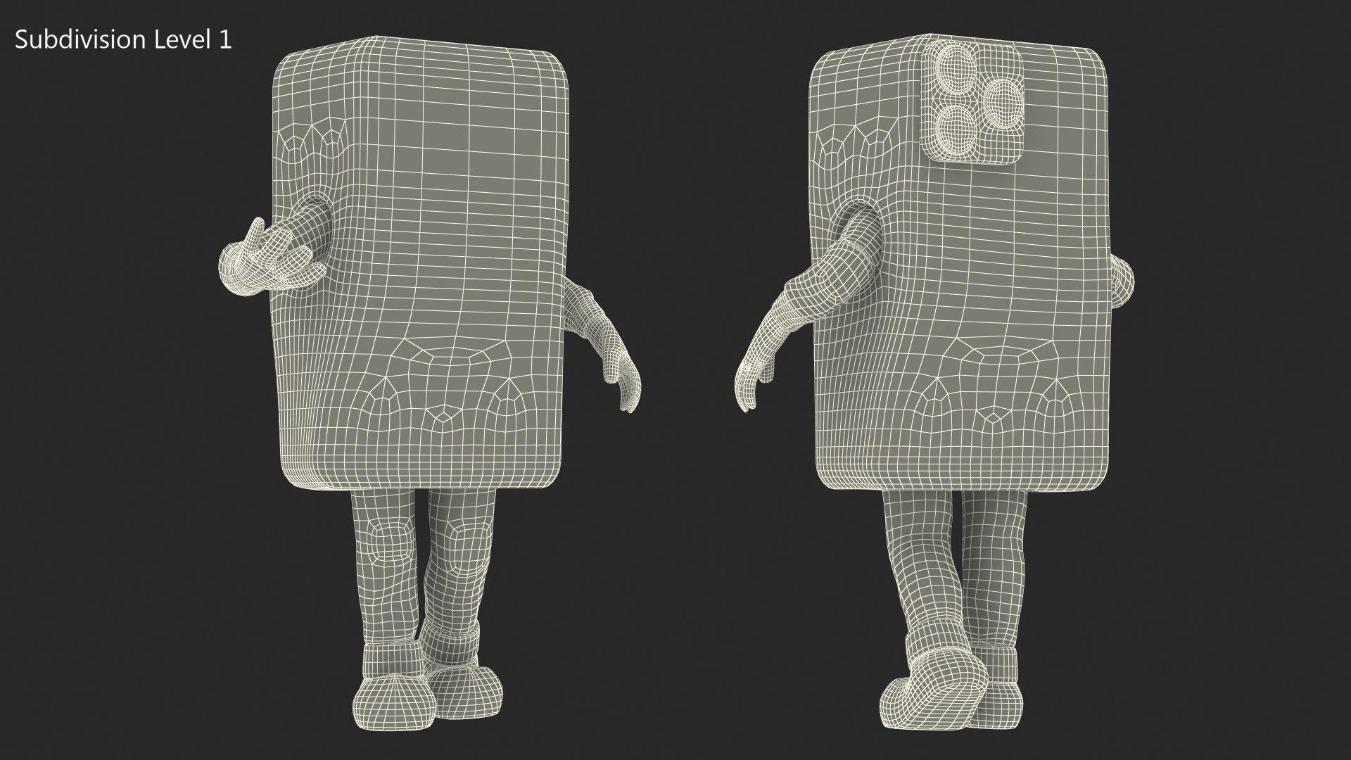 Smiling Mascot Character IPhone Walking 3D Model - TurboSquid 2073162